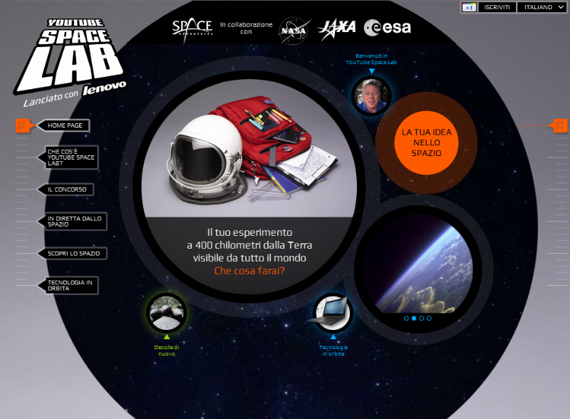 Youtube lancia Space Lab, il concorso per giovani scienziati (video)