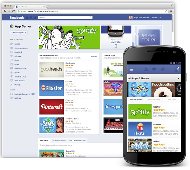 Facebook App Center, disponibile per Android e a breve per iOS