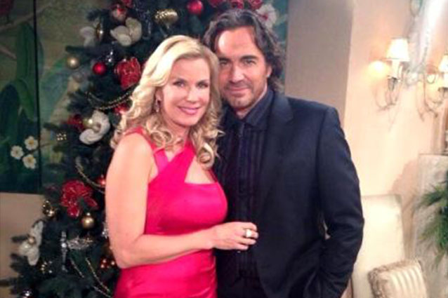 Il nuovo Ridge Forrester con Brooke Logan sul set di Beautiful (FOTO)