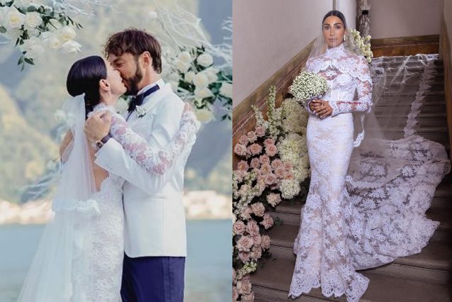 Giorgia Gabriele, l'abito da sposa di pizzo è un'opera d'arte (e ...