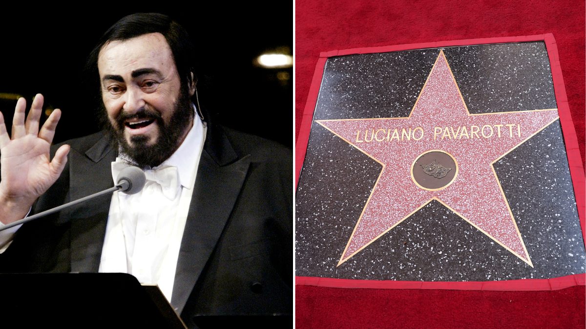 La stella di Luciano Pavarotti brilla sulla Hollywood Walk of Fame, a ...