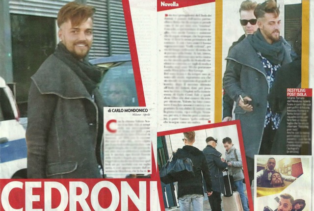 Valerio Scanu sorprende ancora: ecco l'acconciatura da gallo cedrone