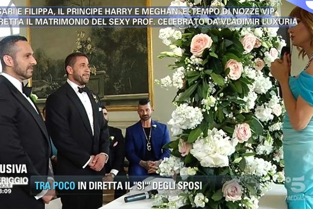 Ruggero Freddi e Gustavo si sposano, officia le nozze Vladimir Luxuria