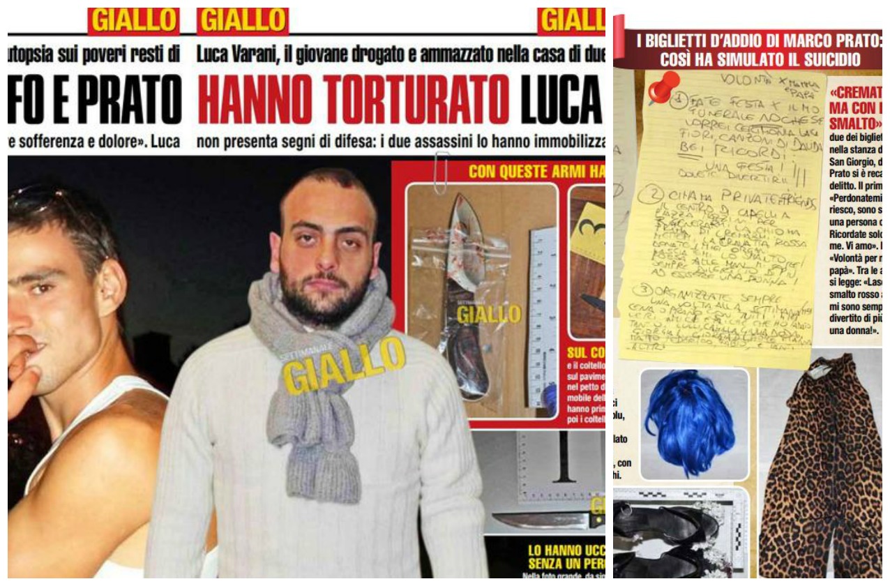 Omicidio Varani, coltello sporco e abiti da donna: le foto nella stanza ...