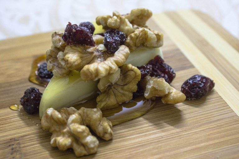 Cranberry walnut baked brie