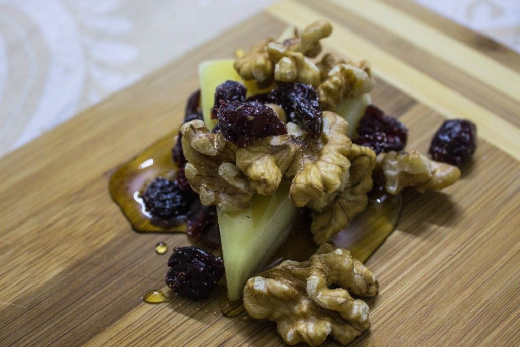 Cranberry walnut baked brie