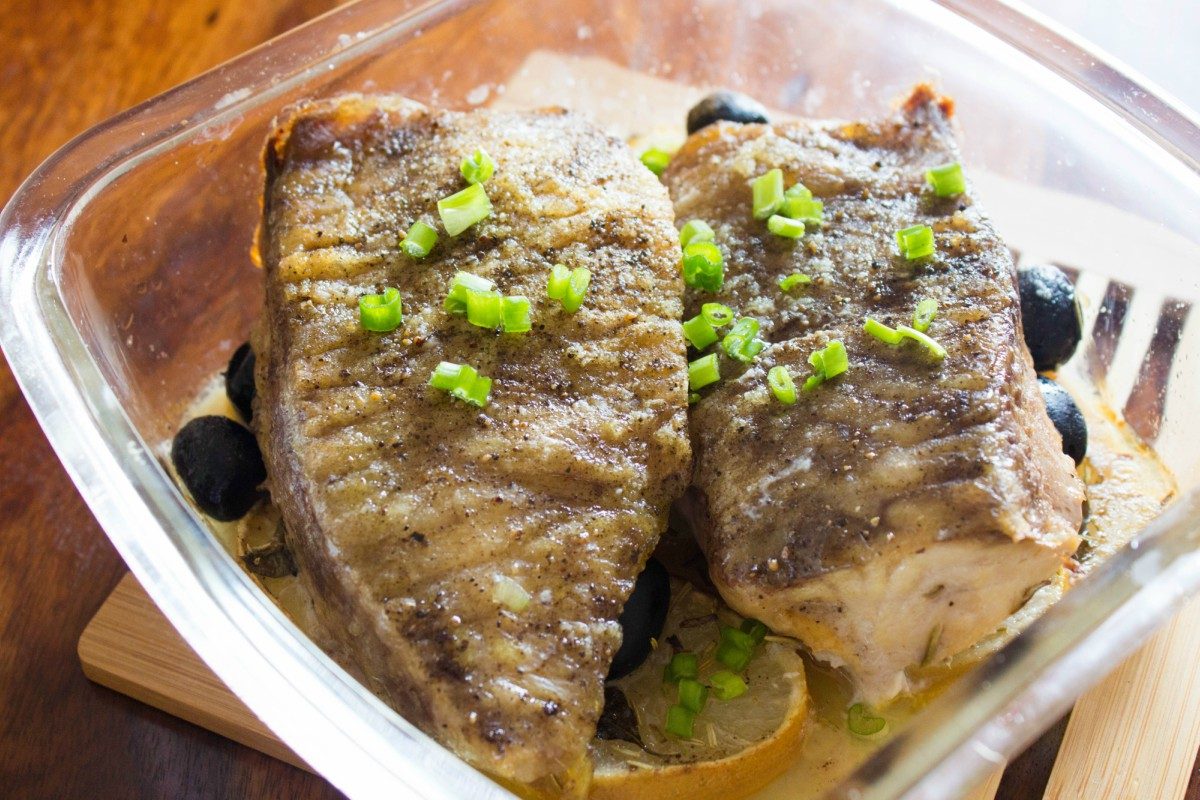 Roasted Cod with Olives Recipe