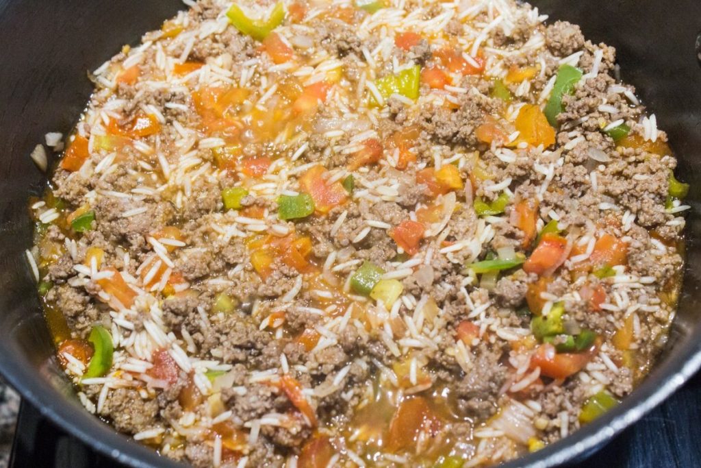 Spanish rice bake: a very flavorful preparation