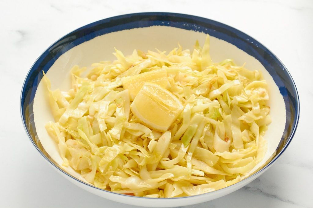 Lemon Garlic Sautéed Cabbage