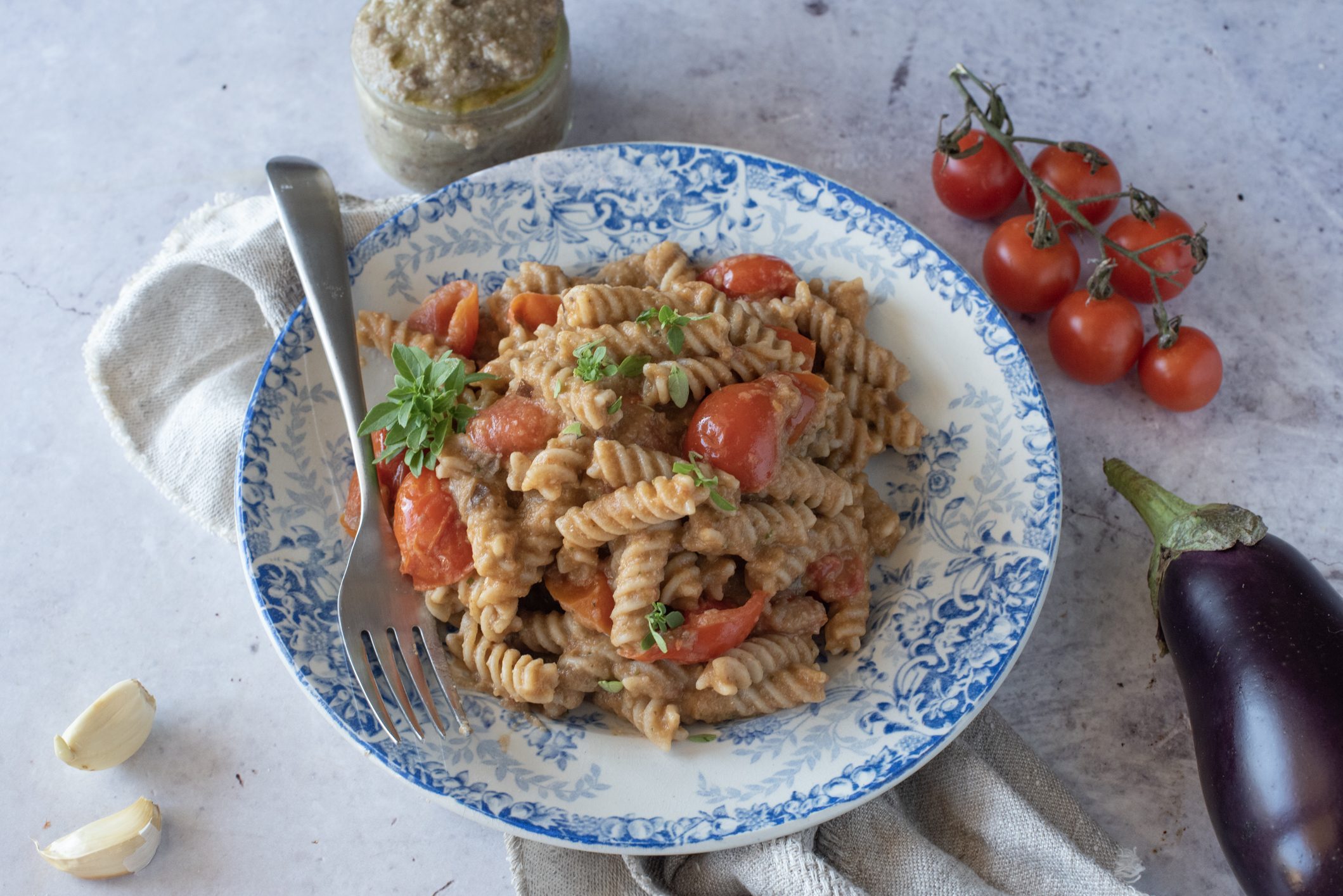 Fusilli with eggplant cream: the recipe for a creamy and tasty first course