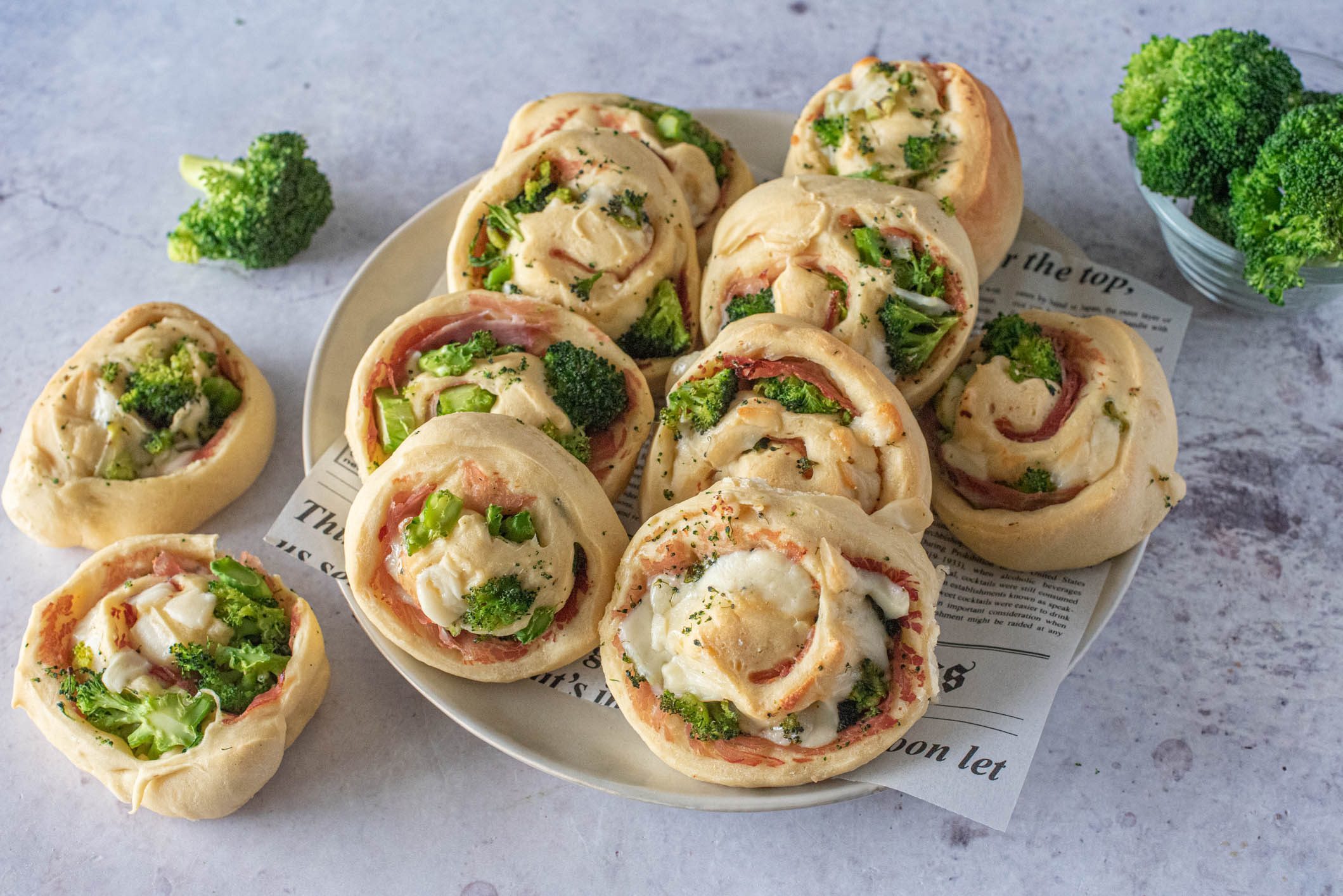 Broccoli Ham Cheese Roll Recipe