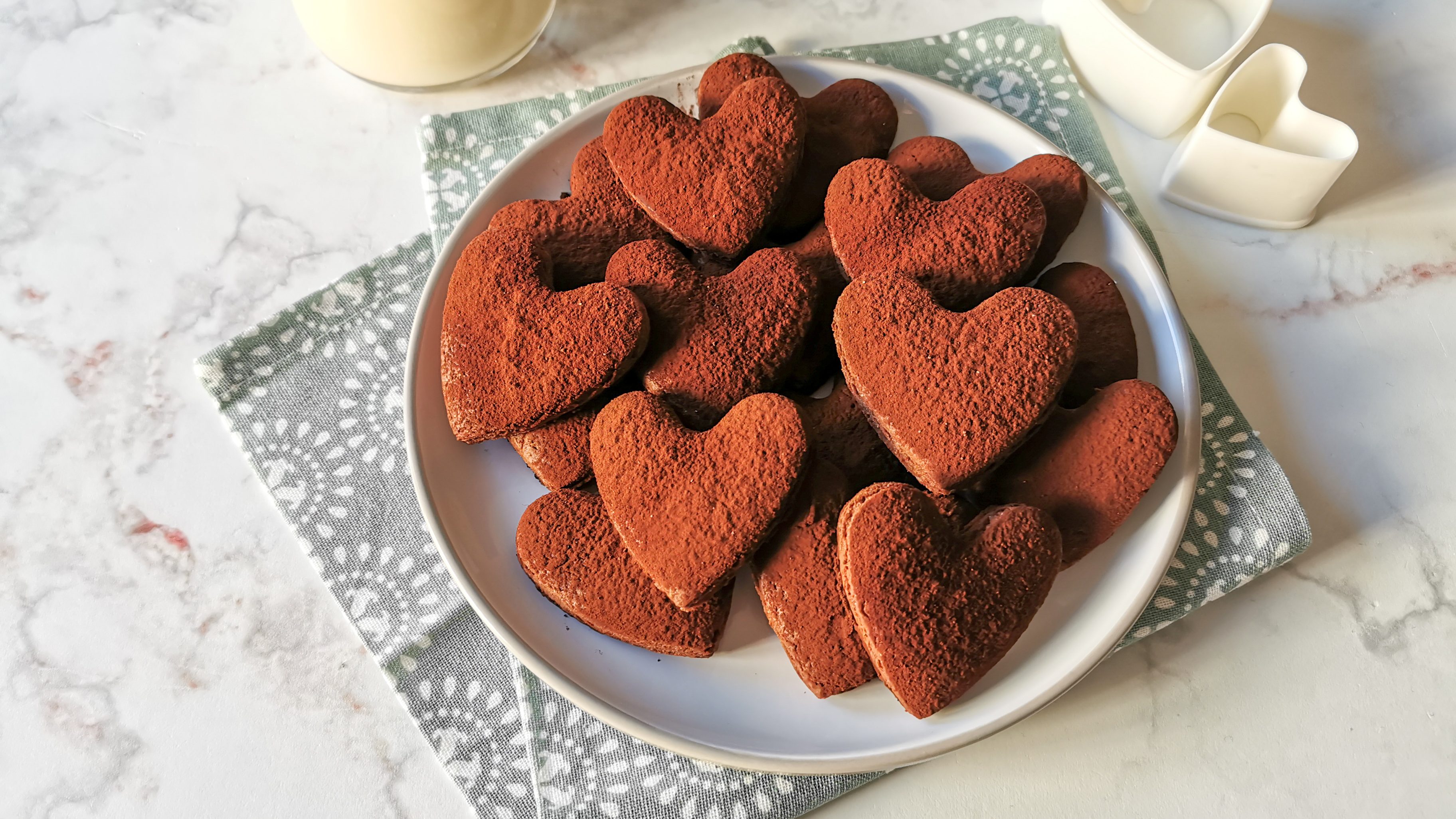 Chocolate Shortbread Heart Cookie Recipe
