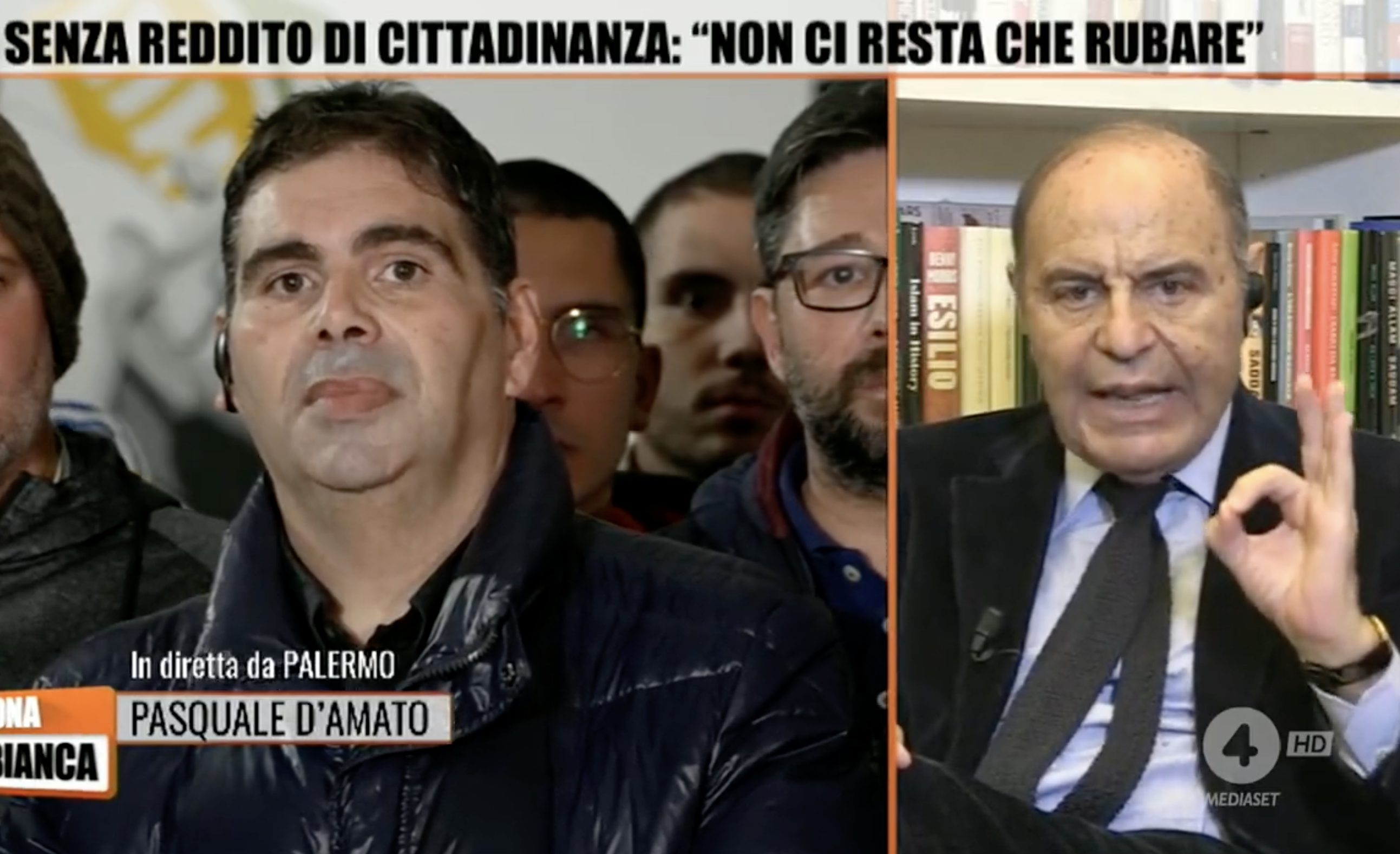 Bruno Vespa contro un percettore del reddito di cittadinanza: Se apre ...