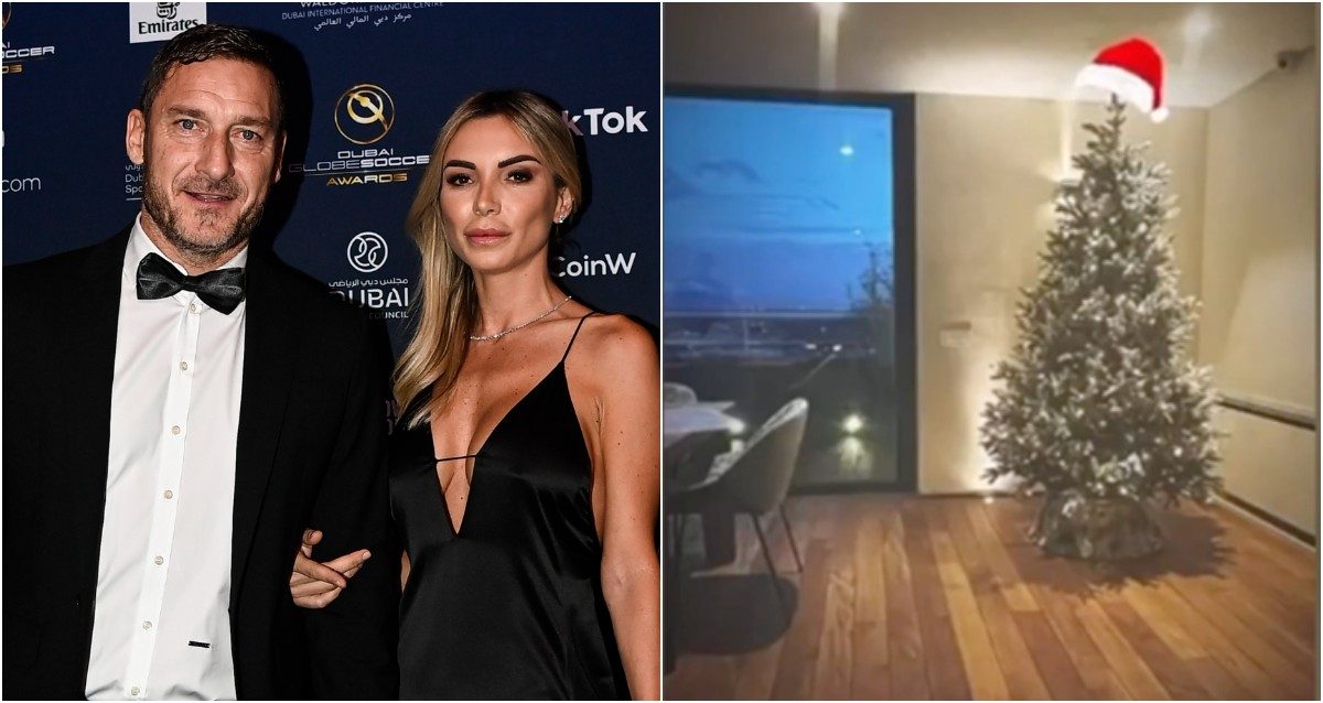 Totti e Noemi pronti per il Natale insieme, sui social la prima foto della nuova casa addobbata