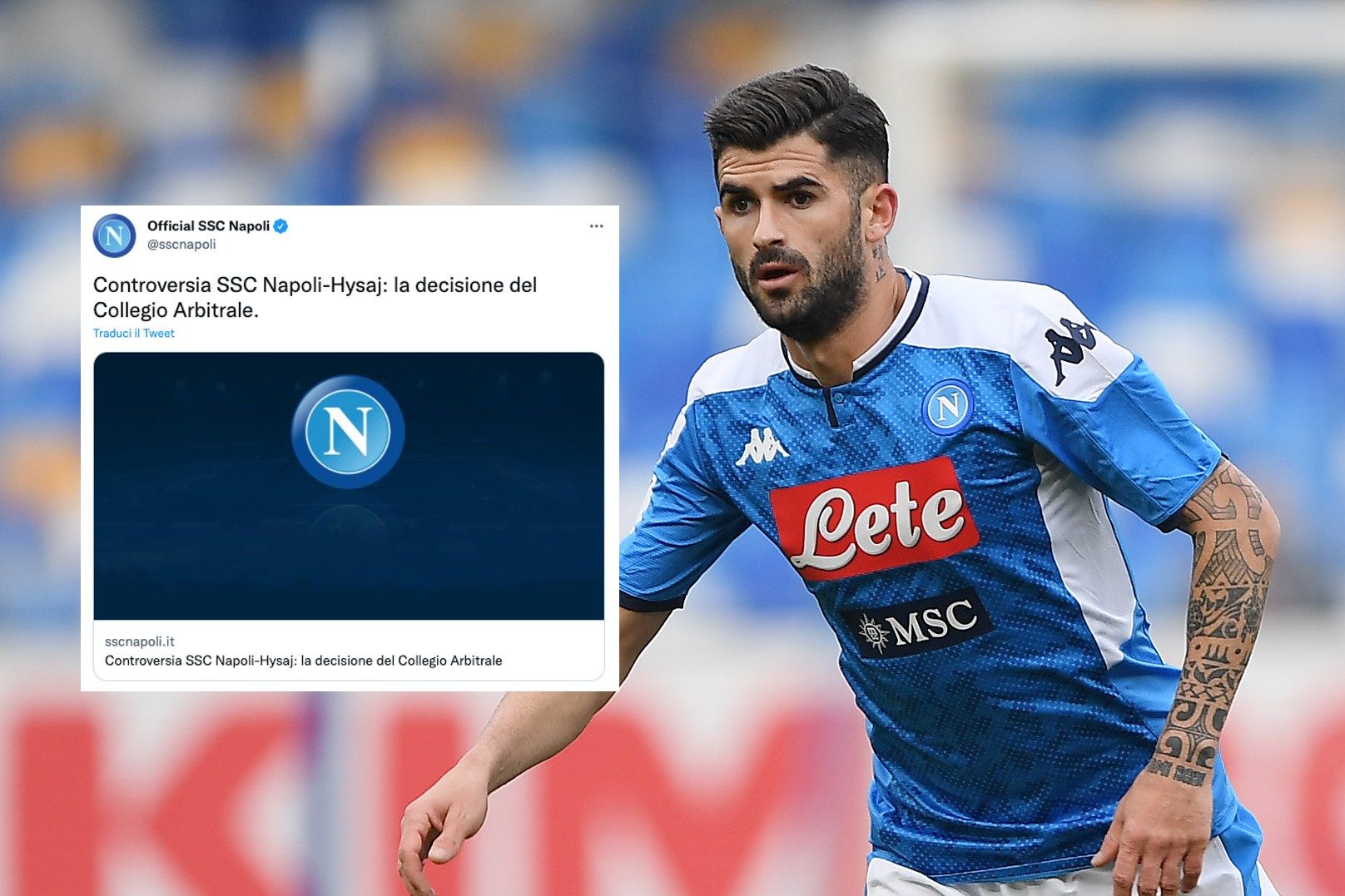 Il Napoli annuncia: Hysaj condannato a pagare 40mila euro. Ma i tifosi ...