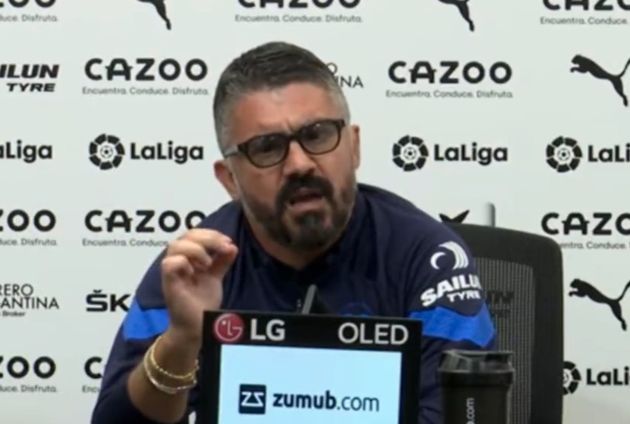 Sfuriata di Gattuso in conferenza, alterna spagnolo e italiano per la ...