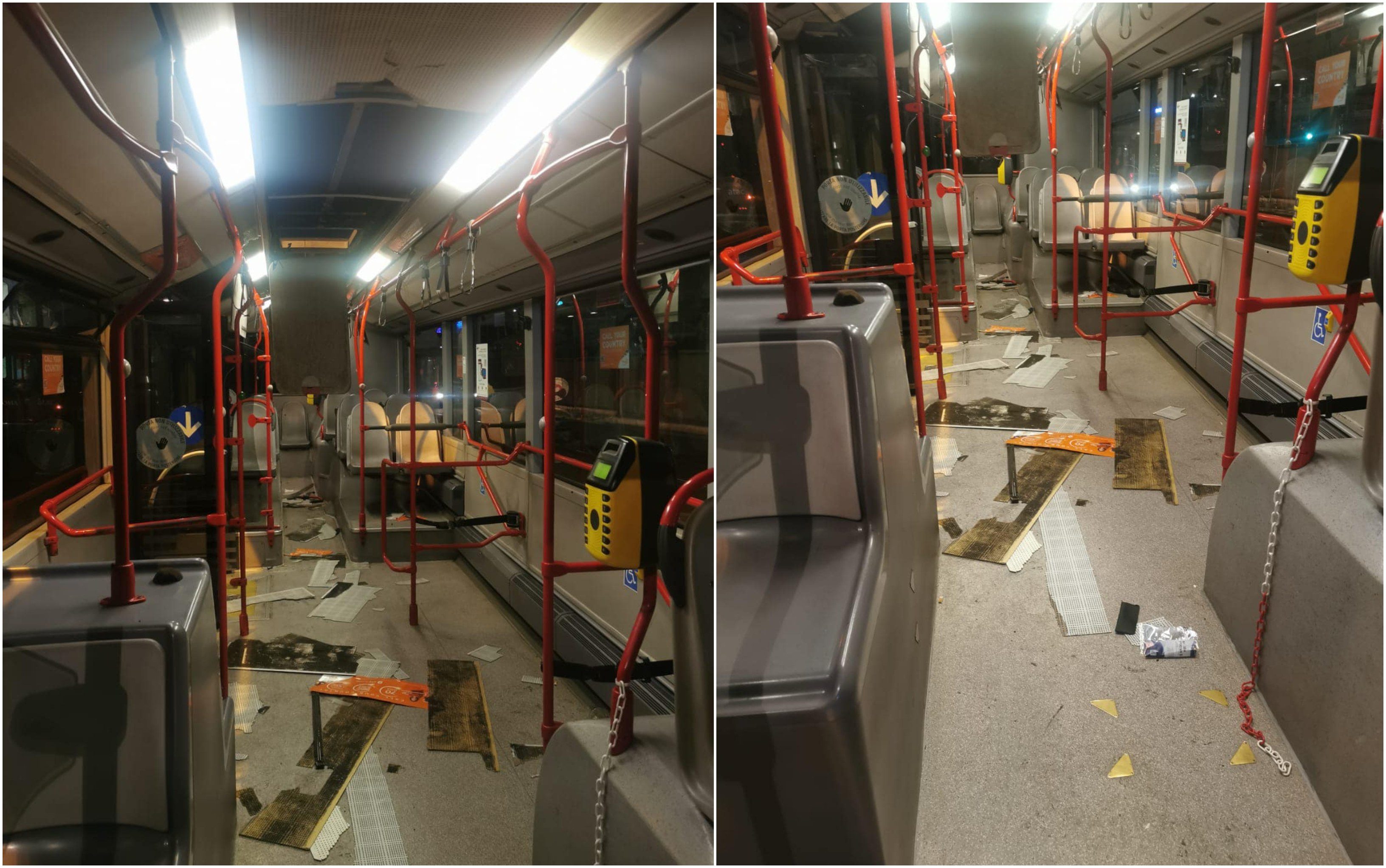 Roma, autobus Atac distrutti dagli ultras del Vitesse (FOTO)