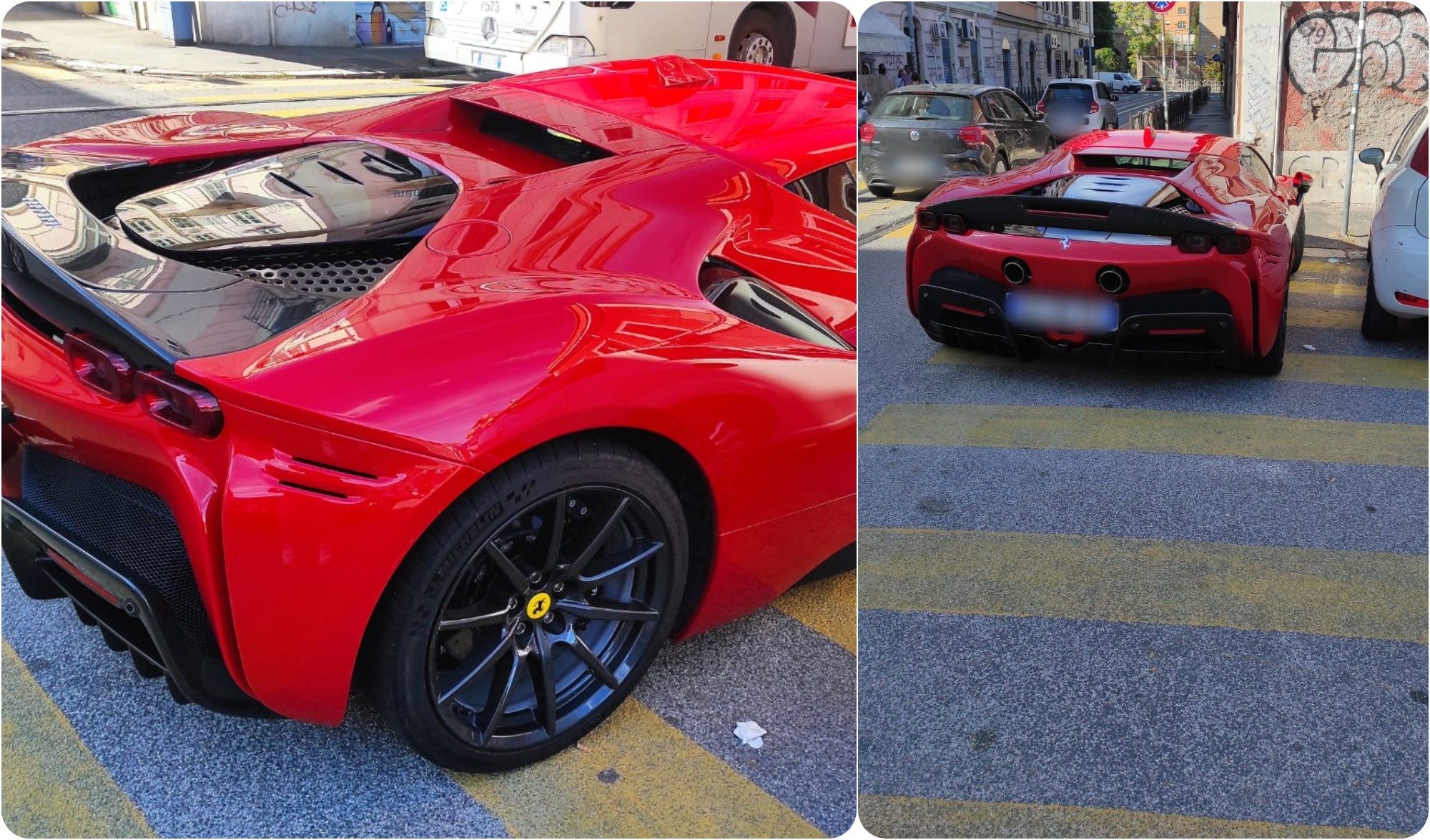 Angelucci va a mangiare in trattoria a San Lorenzo e lascia la Ferrari ...