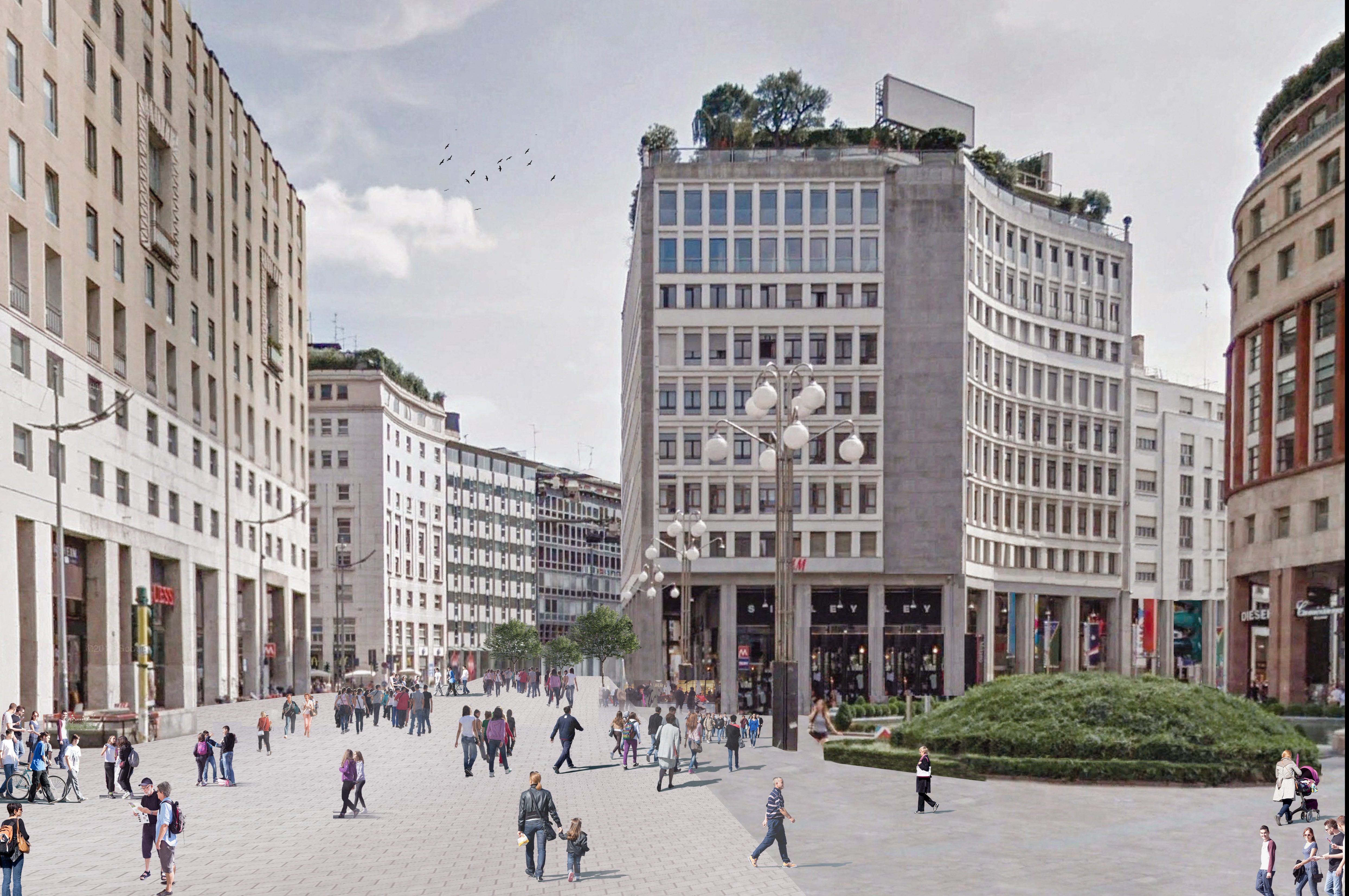 Milano, da piazza San Babila a largo Augusto la grande area pedonale ...