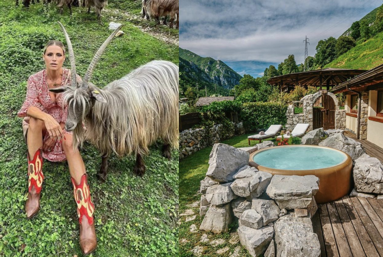 Michelle Hunziker on a farm: how much is a hotel night in the pastures ...