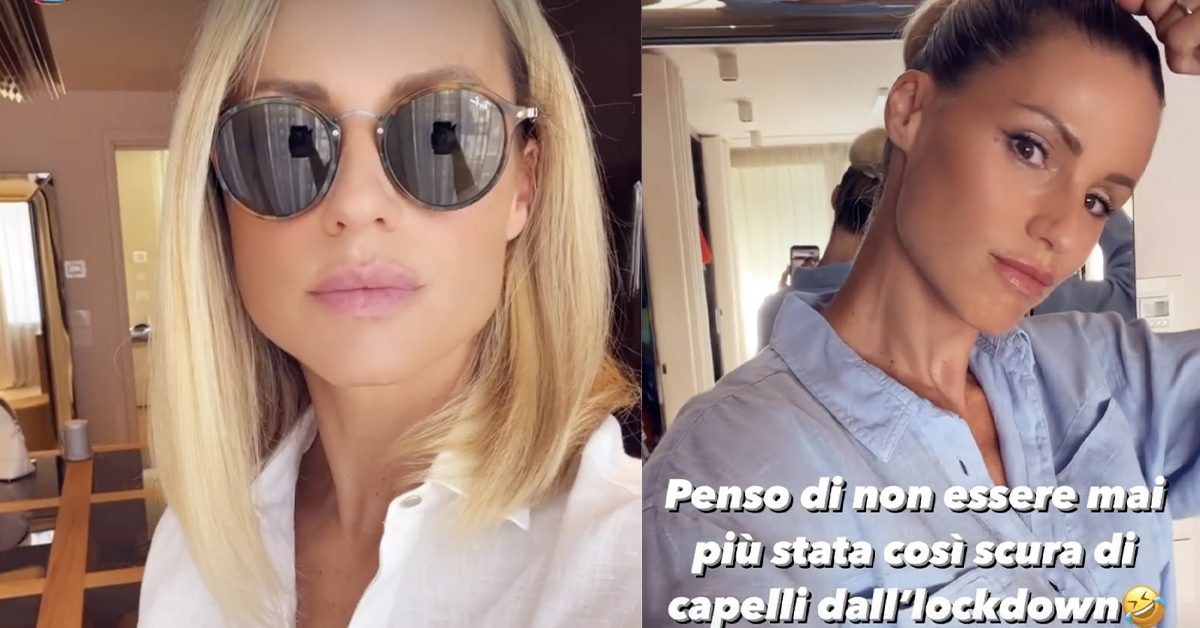 Michelle Hunziker chiede consiglio sul colore di capelli: Torno bionda?