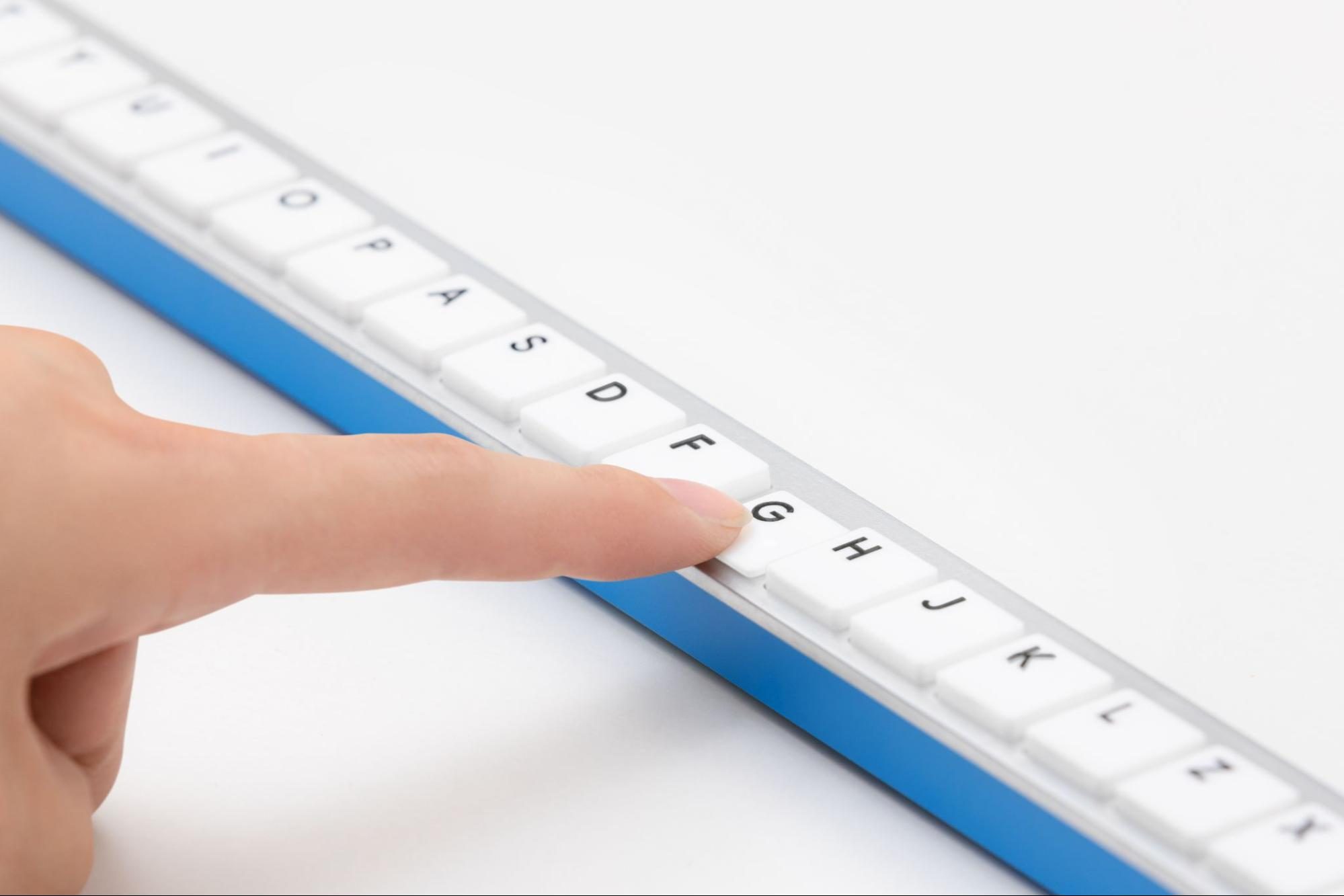 The longest computer keyboard in the world: can also be used with four ...
