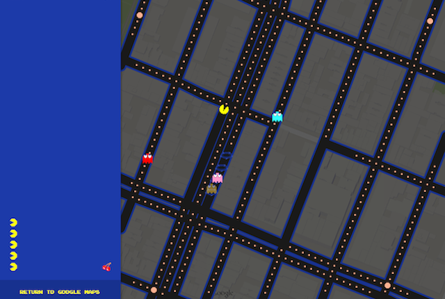 Pac Man su Google Maps, il pesce d'aprile di Big G