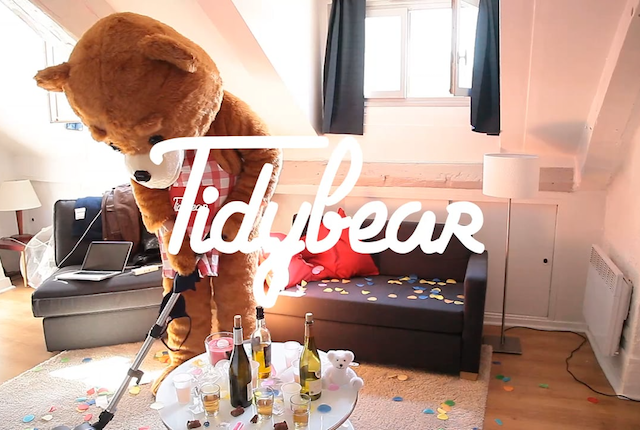 Tidybear, il servizio che vi pulisce casa dopo una festa
