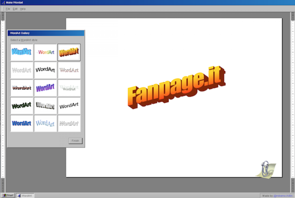 Il ritorno delle scritte WordArt di Windows