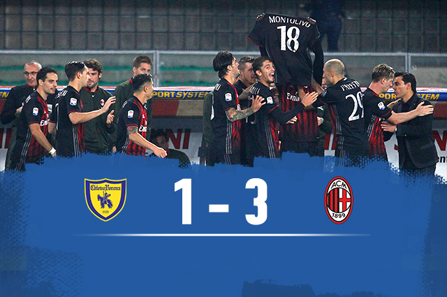 Il Milan vince e sale in classifica: Montella ora è secondo e aspetta ...
